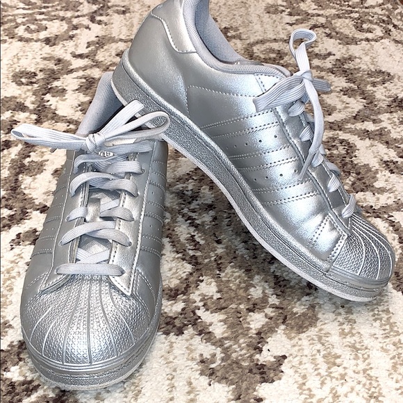 adidas | Shoes | Adidas Womens Metallic Superstar Sneakers | Poshmark